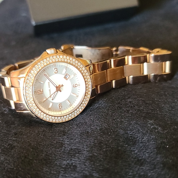 Michael Kors | Accessories | Michael Kors Crystal Rose Gold Tone Watch ...